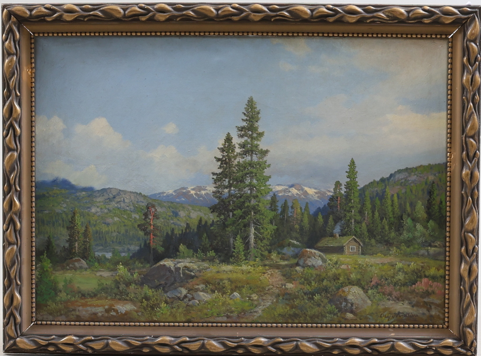 OLAF NORDLIEN (NORGE, 1864-1929). Landskap, olja på duk, signerad ...