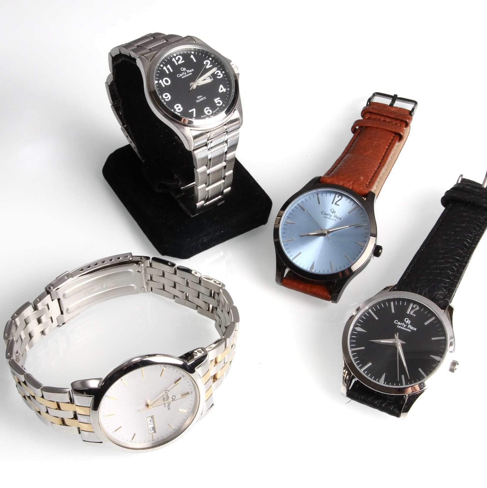 4 Carly Rex men's watches. Collection samples. (4) | Barnebys