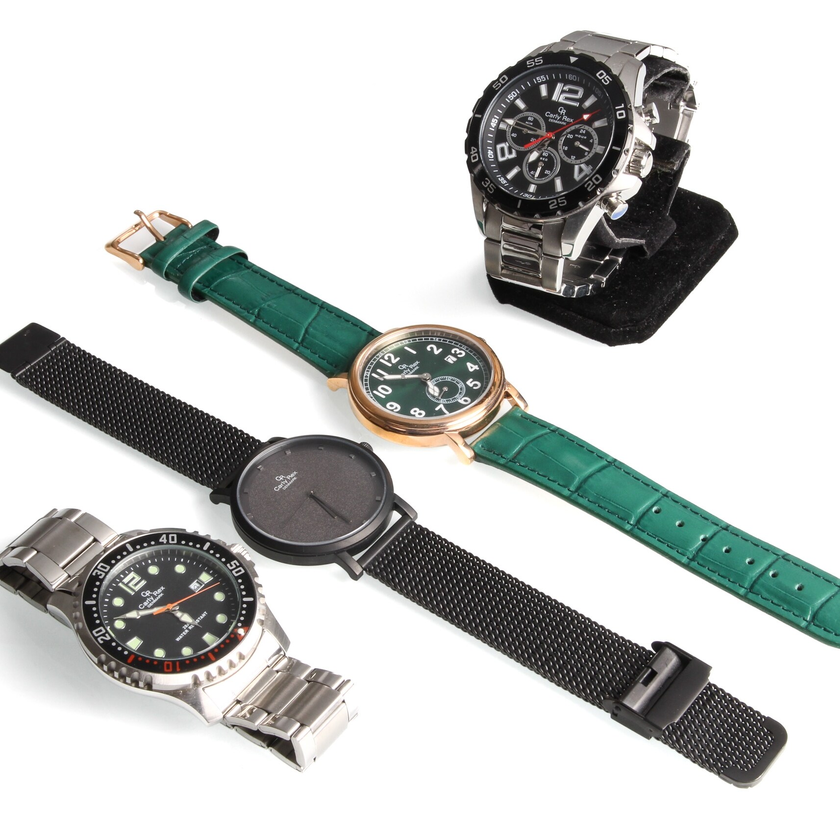 4 Carly Rex men's watches. Collection samples. (4) | Barnebys