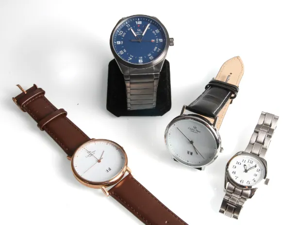 4 Carly Rex men's watches. Collection samples. (4) | Barnebys