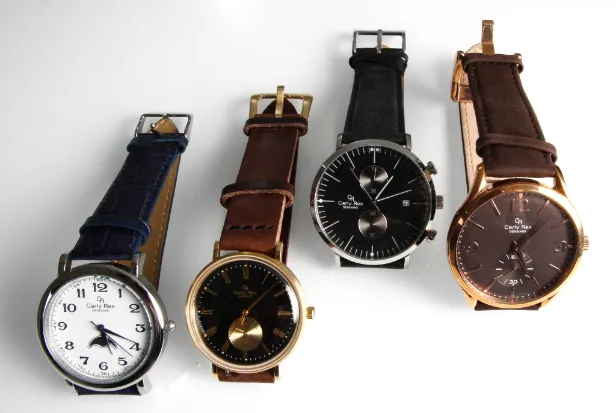 4 Carly Rex men's watches. Collection samples. (4) | Barnebys