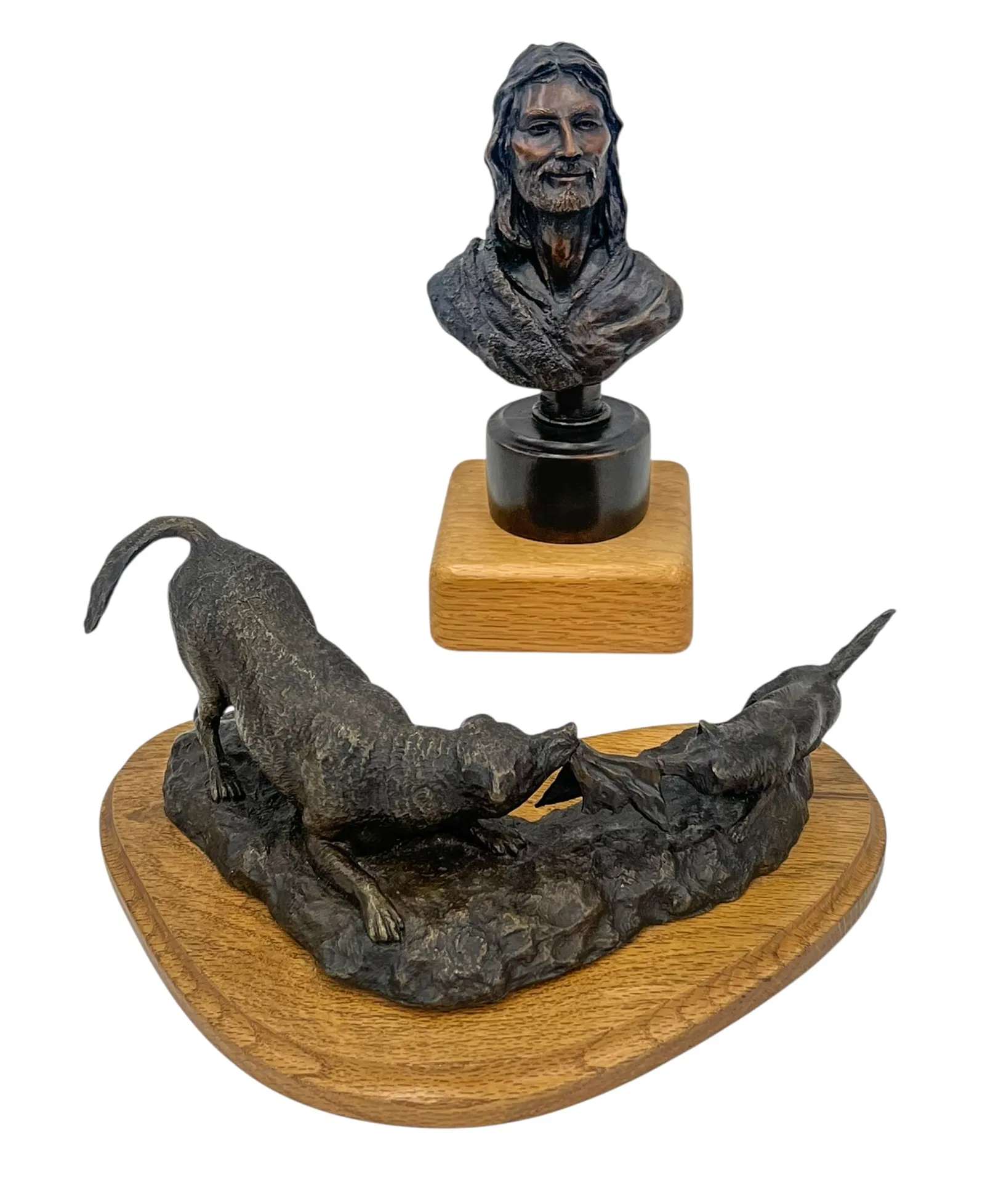 2pc Ralph Berg and Marvin Brewster Bronze Sculpture | Barnebys