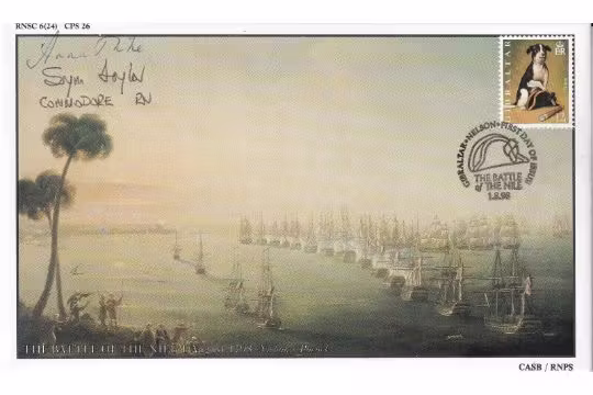6RN24B Battle of the Nile Signed Anna Tribe and Commodore Stephen ...