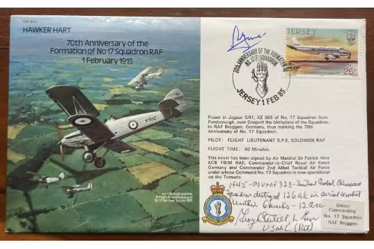 WW2 US fighter ace Lt Gen G Axtell and Sir Patrick Bardon Hine signed ...