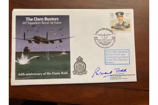 WW2 Dambuster actor Richard Todd signed limited edition 1987 44th ...