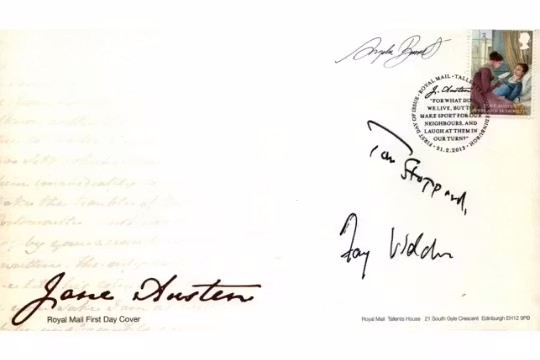 Angela Barrett, Tom Stoppard and Faye Weldon signed Jane Austen FDC ...