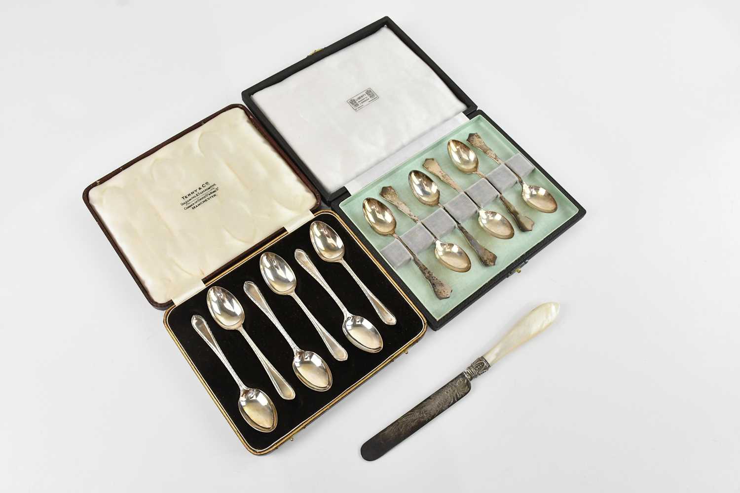 COOPER BROTHERS & SONS LTD; a cased set of six George V... | Barnebys