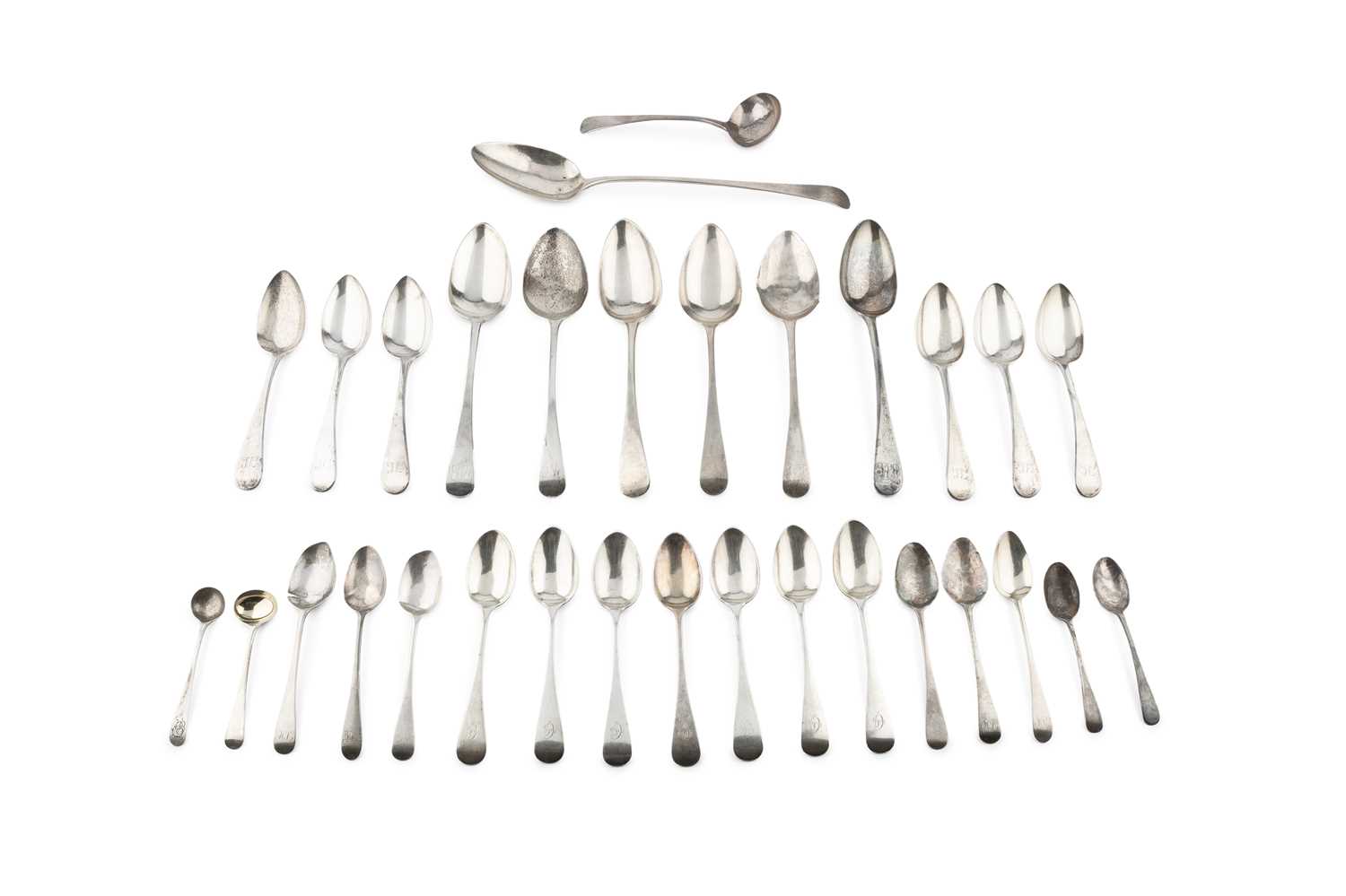A collection of 19th century silver old English pattern flatware | Barnebys