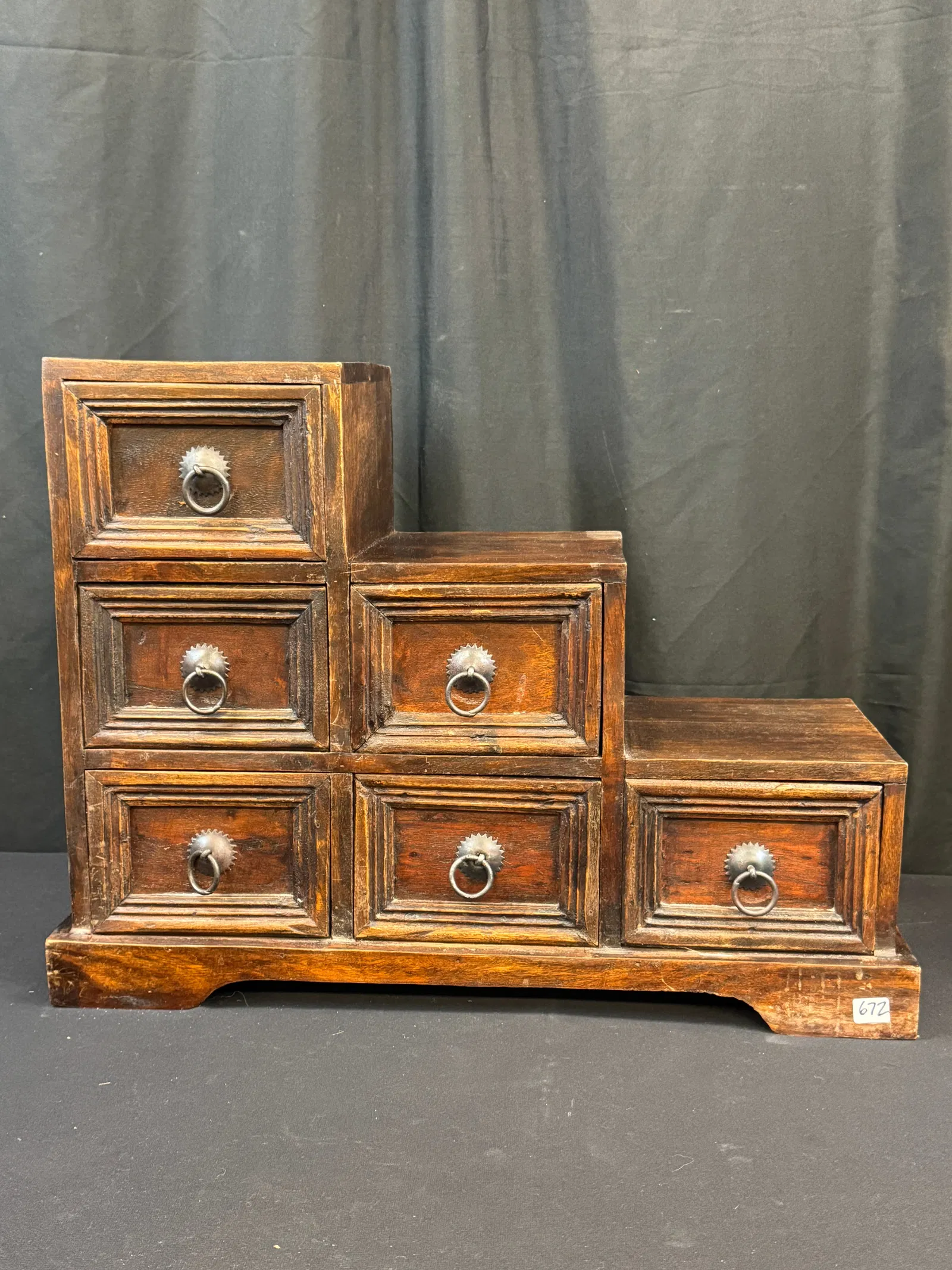 Antique Japanese Kaiden Tansu 5 Drawer Stepped Cabinet | Barnebys