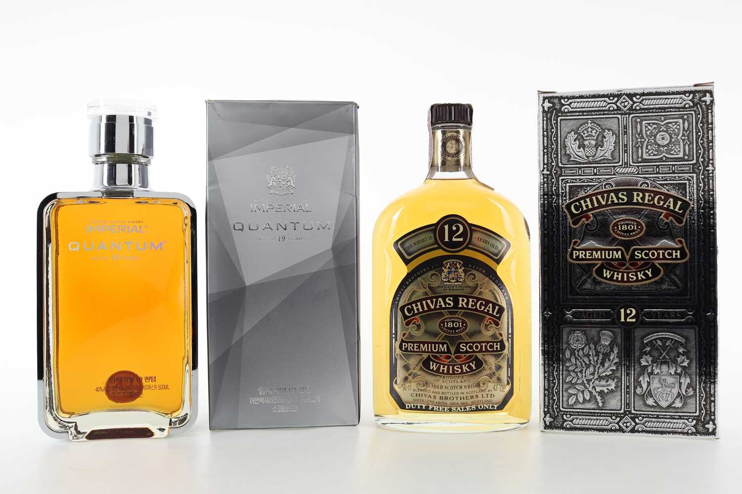 IMPERIAL QUANTUM 19 YEAR OLD 50CL AND CHIVAS REGAL 12 YEAR OLD 50CL ...