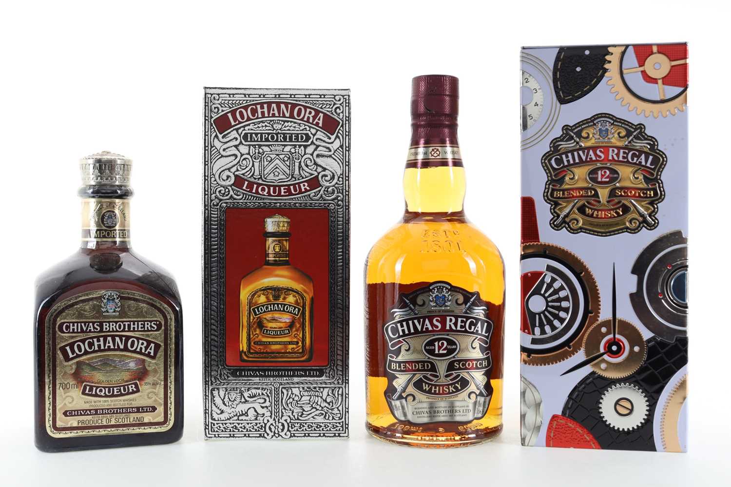 LOCHAN ORA AND CHIVAS REGAL 12 YEAR OLD LIQUEUR AND BLENDED WHISKY ...