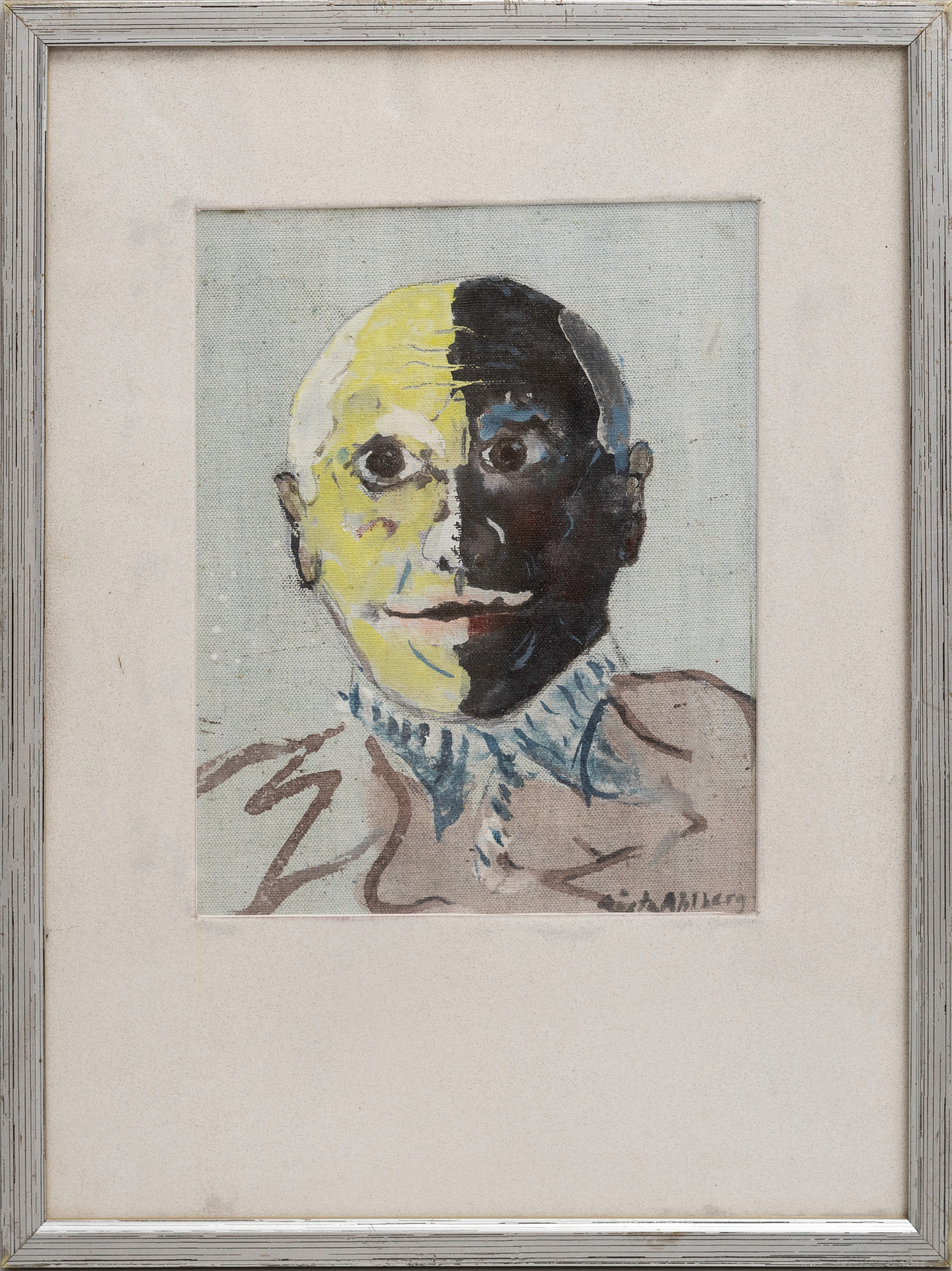 GÖSTA AHLBERG. "Så ser jag Picasso", blandteknik, signerad. | Barnebys