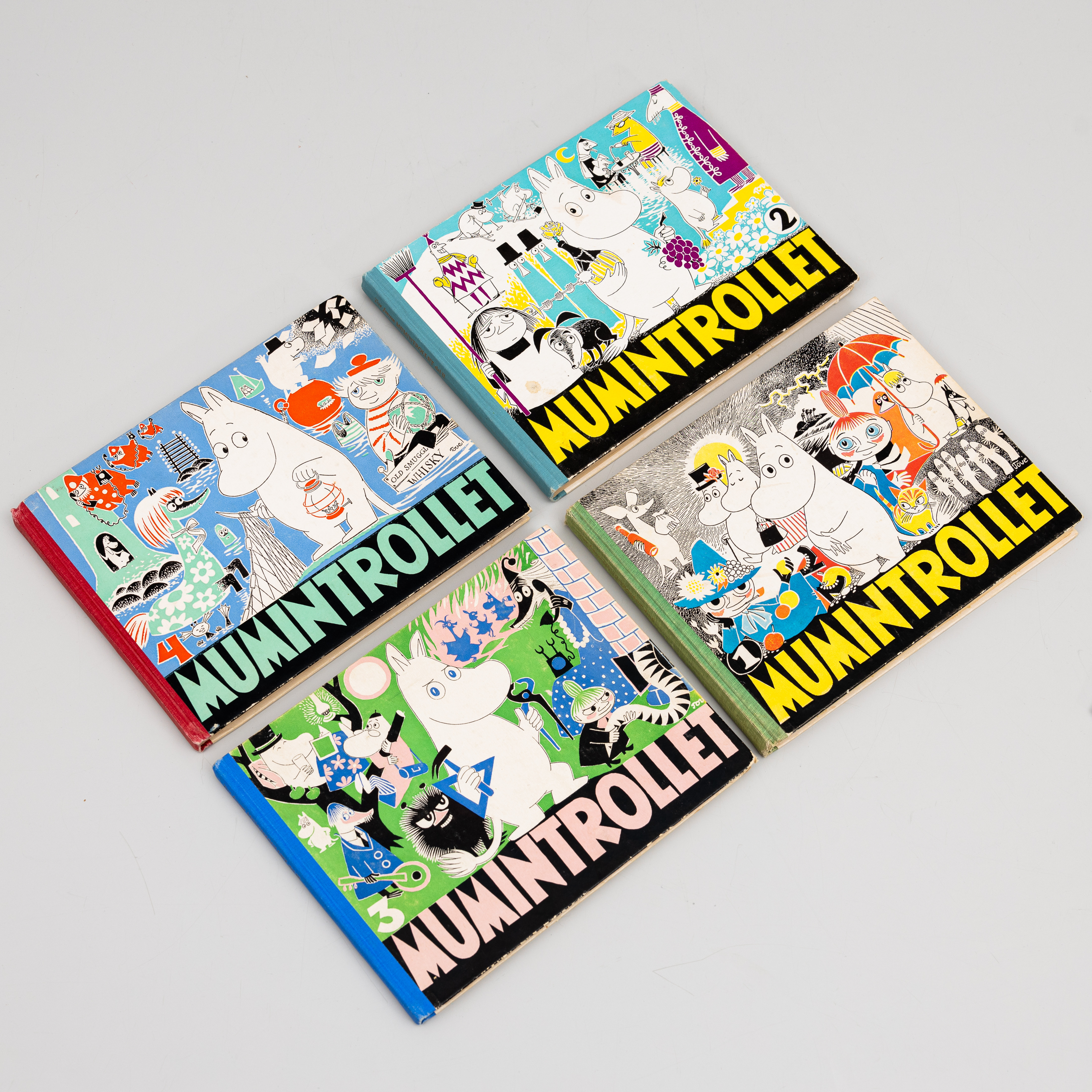 TOVE JANSSON. Mumintrollet nr 1, 2, 3, 4. Tecknad serie. Första ...