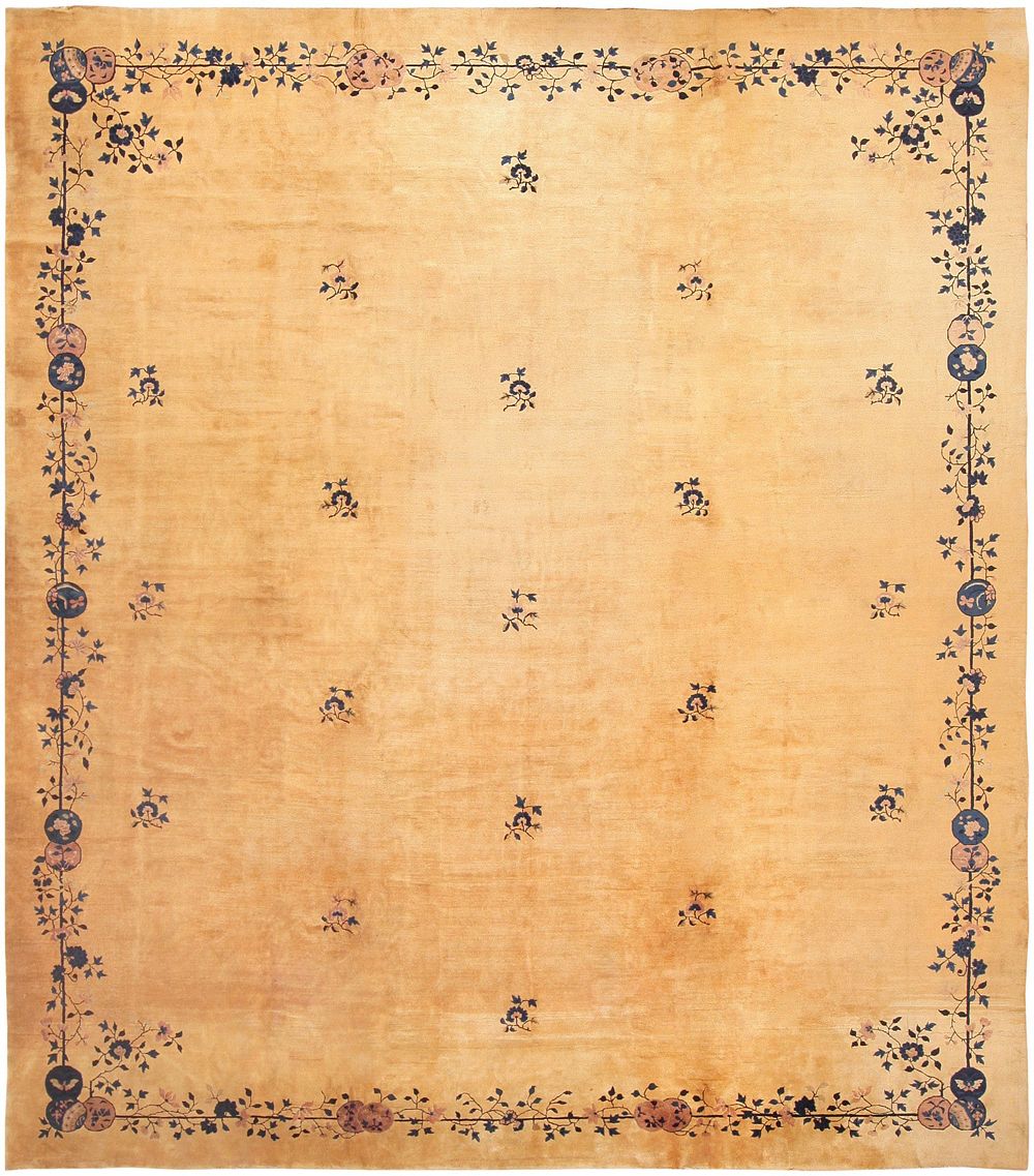 Large Square Antique Chinese Rug 17 ft 9 in x 16 ft 6 in (5.41 m x 5.03 ...