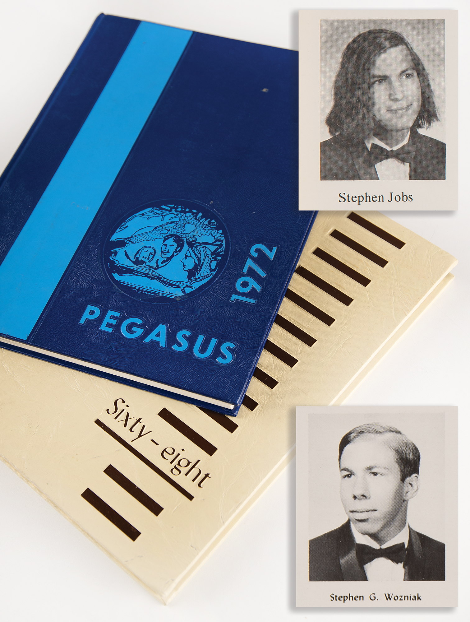Steve Jobs and Steve Wozniak 1972 and 1968 High School Yearbooks | Barnebys
