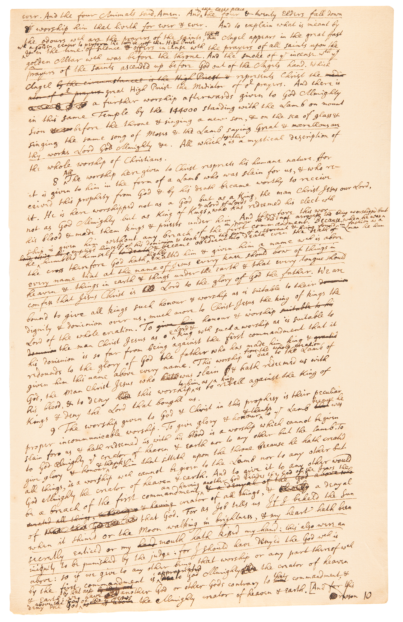 Isaac Newton Handwritten Manuscript on Religion, Outlining His ...