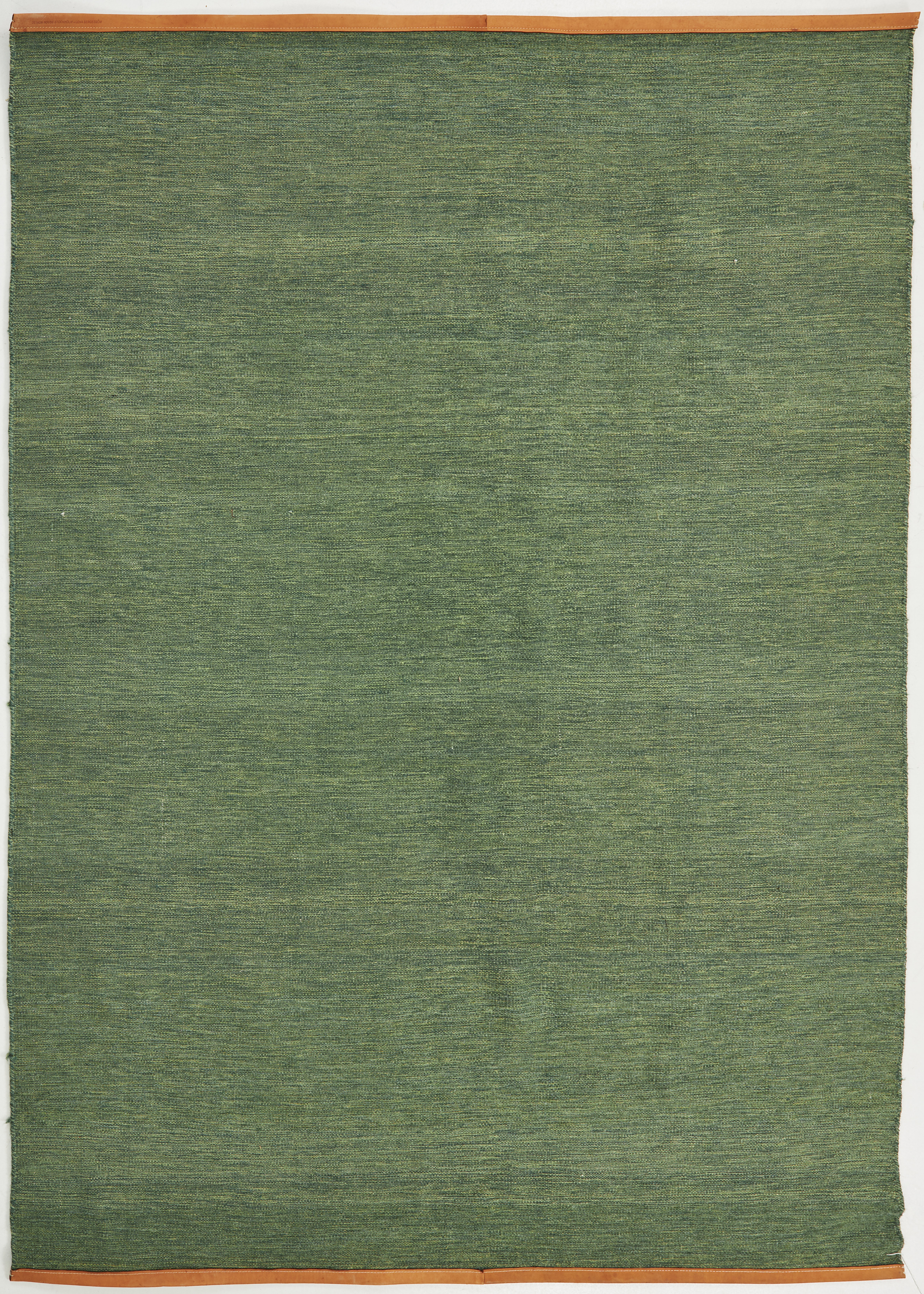 LENA BERGSTRÖM. "Björk", matta, ull, kant i läder, slätvävd, märkt ...