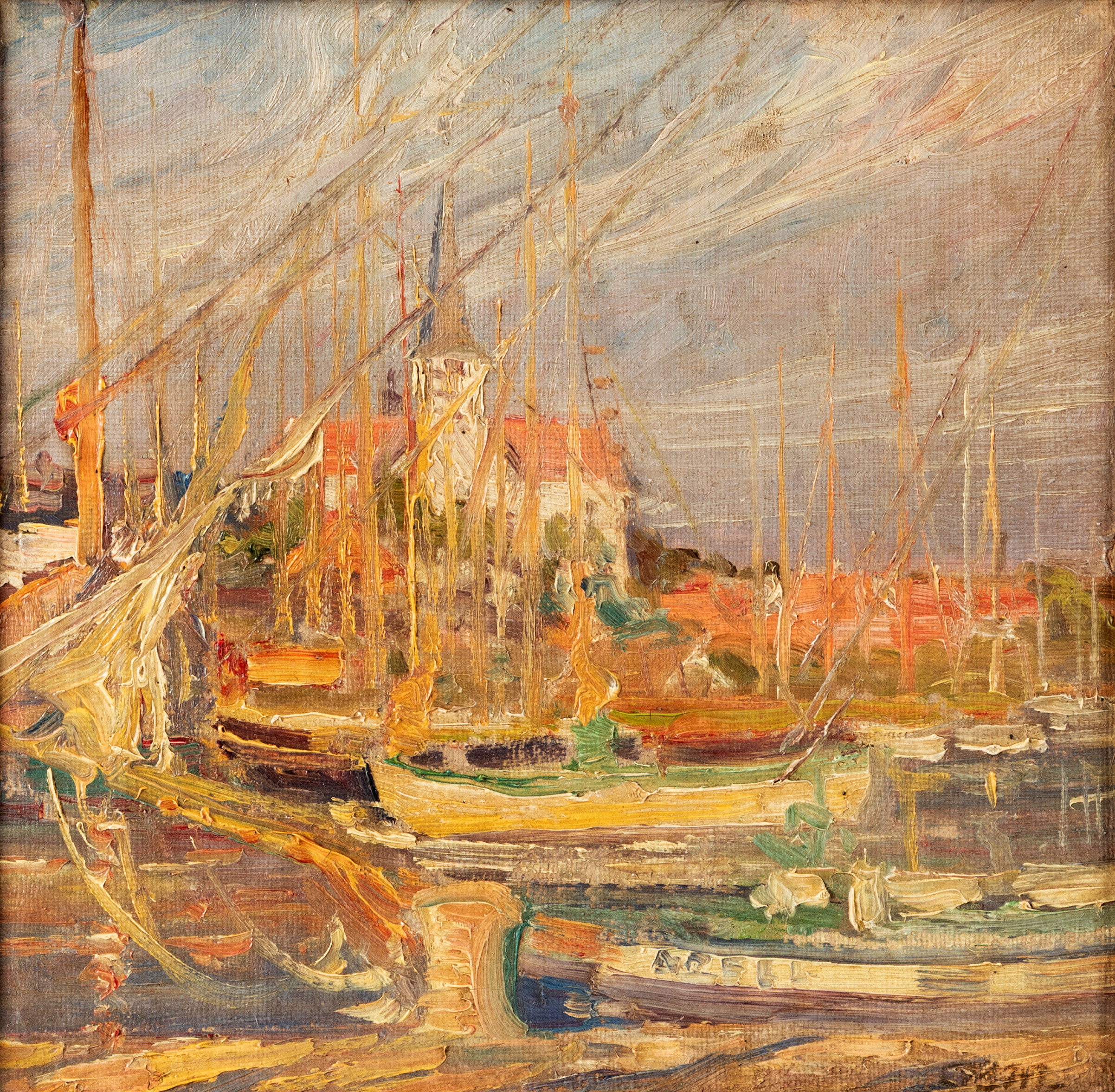 CARL BUDTZ-MÖLLER (1882-1953). Hafen Rönne auf Bornholm. | Barnebys