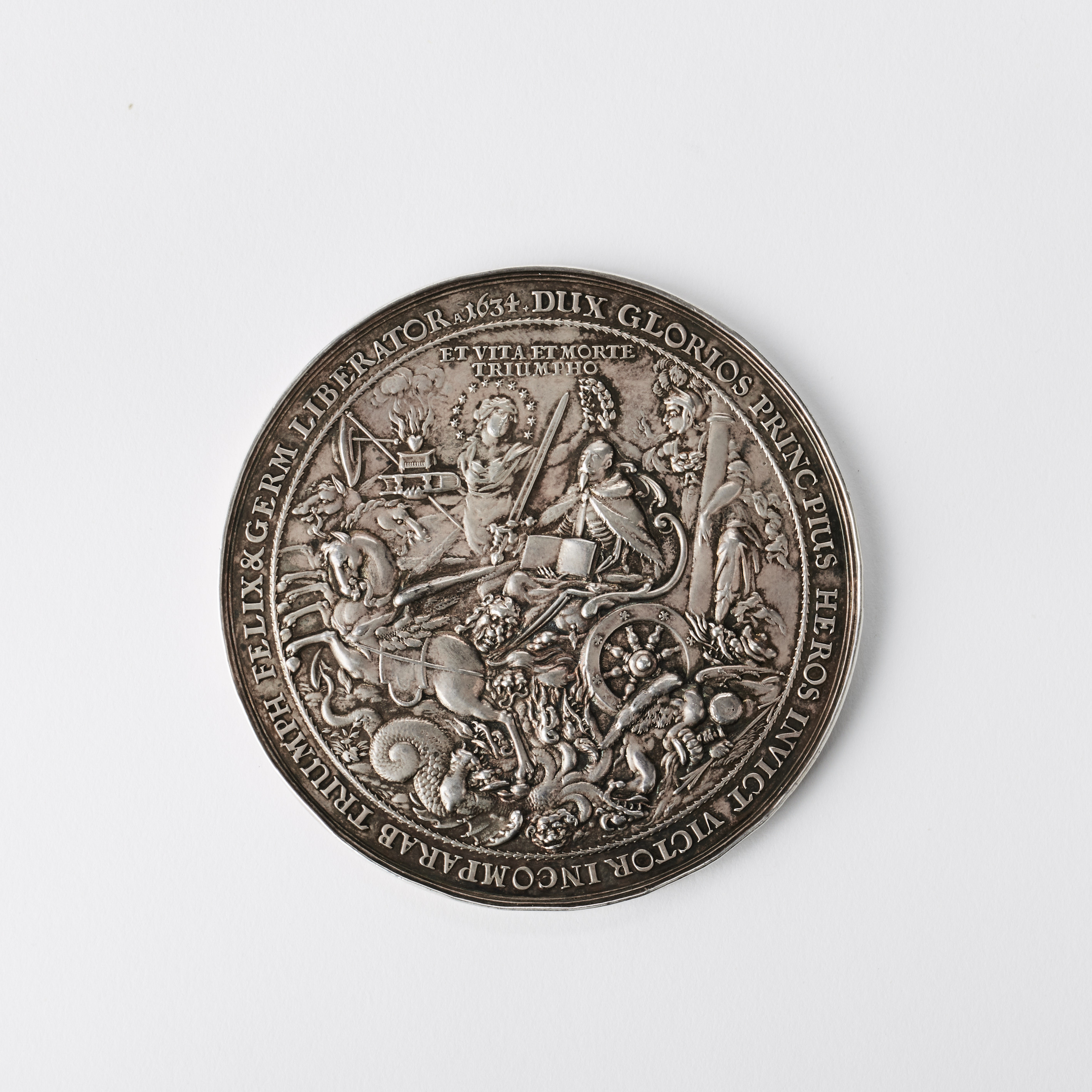 MEDALJ, till minne av konung Gustav II Adolf död och begravning 1632 ...