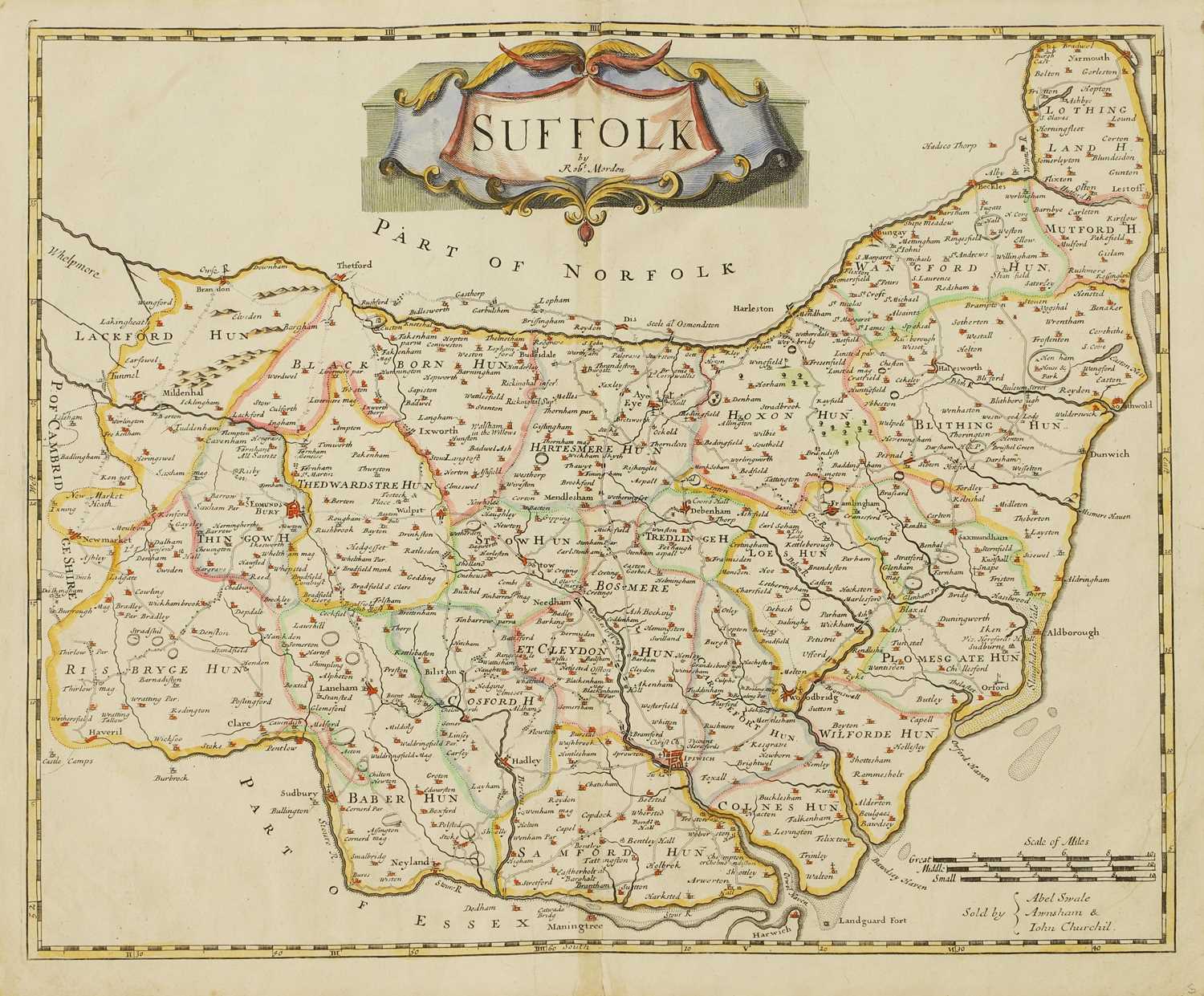 MAPS OF SUFFOLK, Etc: 1- Cary, J: Map of Suffolk from the best ...