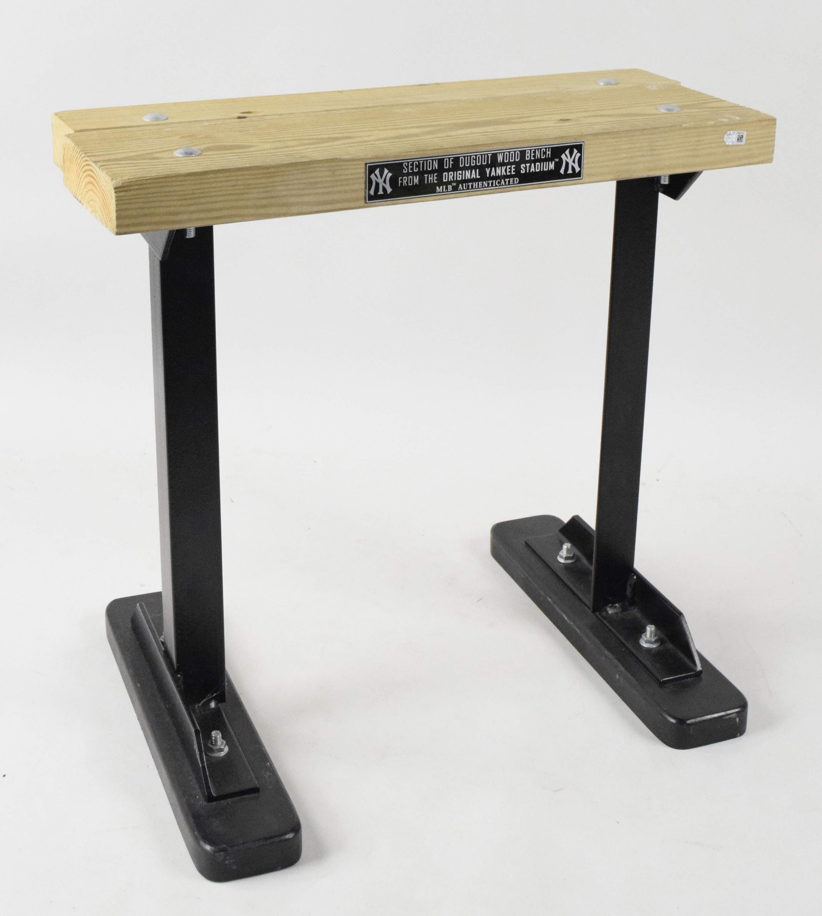 Small wood bench with section of original Yankee Stadium... | Barnebys