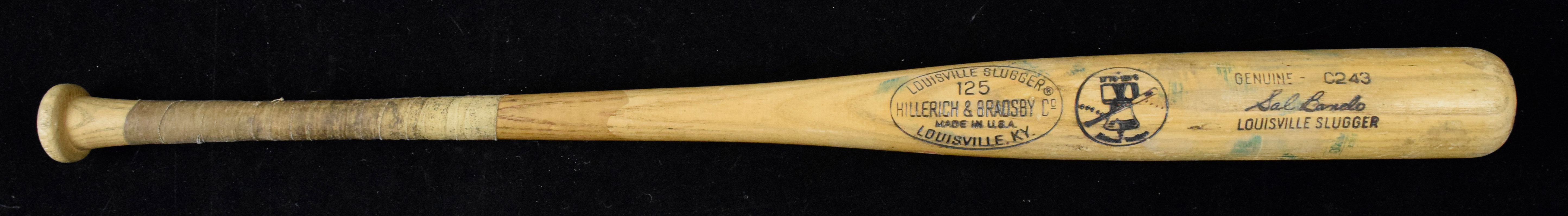 1976 Sal Bando professional model bicentennial bat (EX | Barnebys