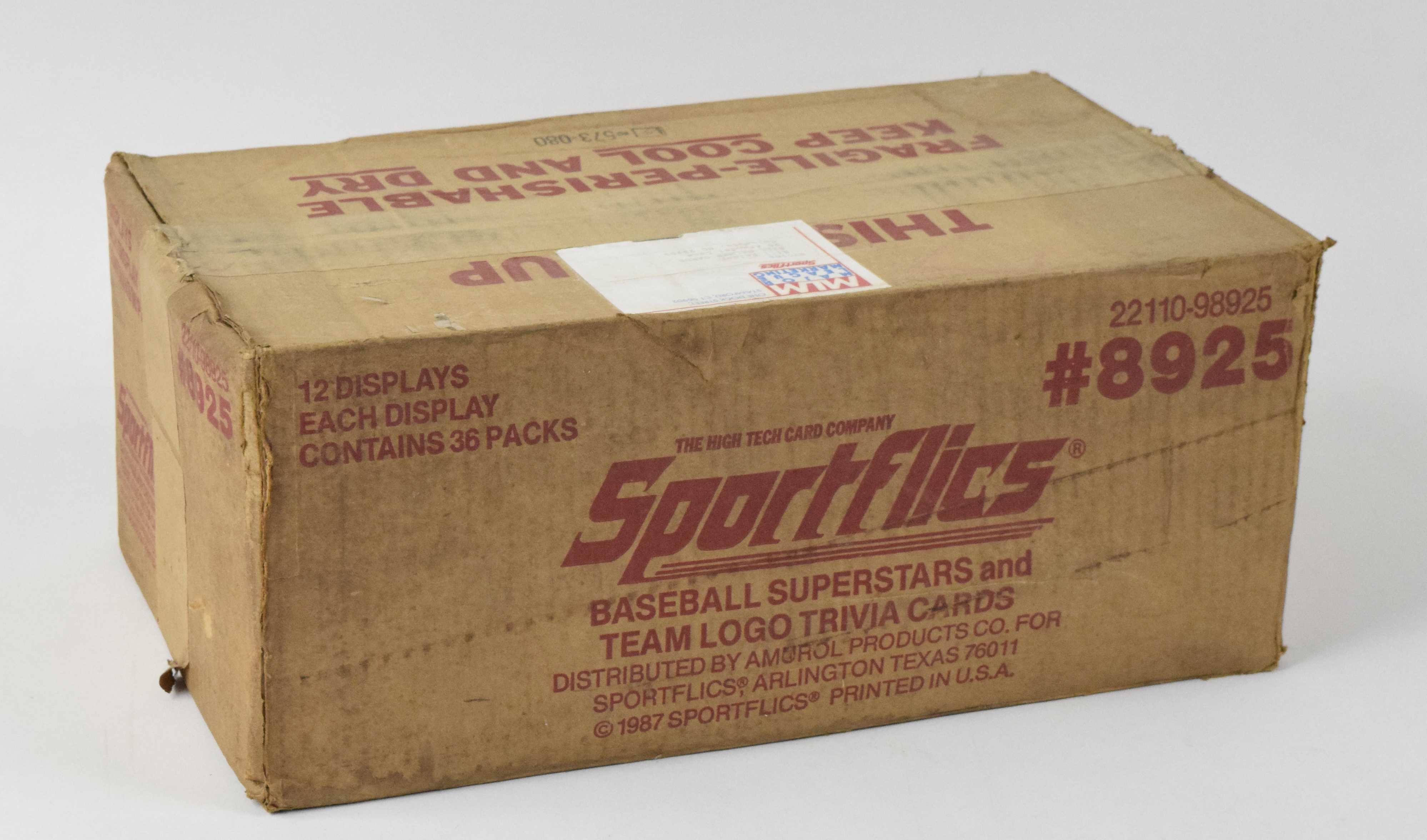 1987 Sportflics hobby box case with 12 boxes (Case: VG) | Barnebys