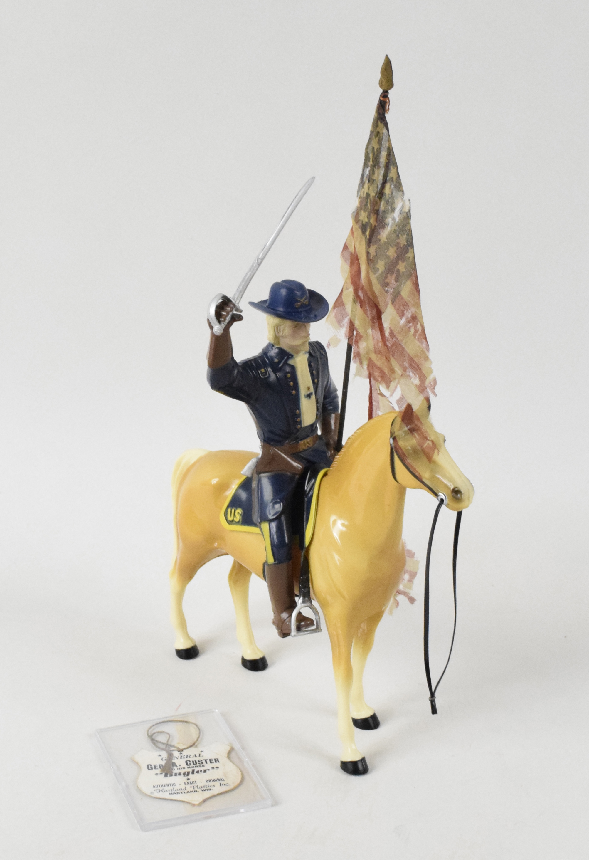 General George Custer vintage Hartland statue with horse Bugler | Barnebys