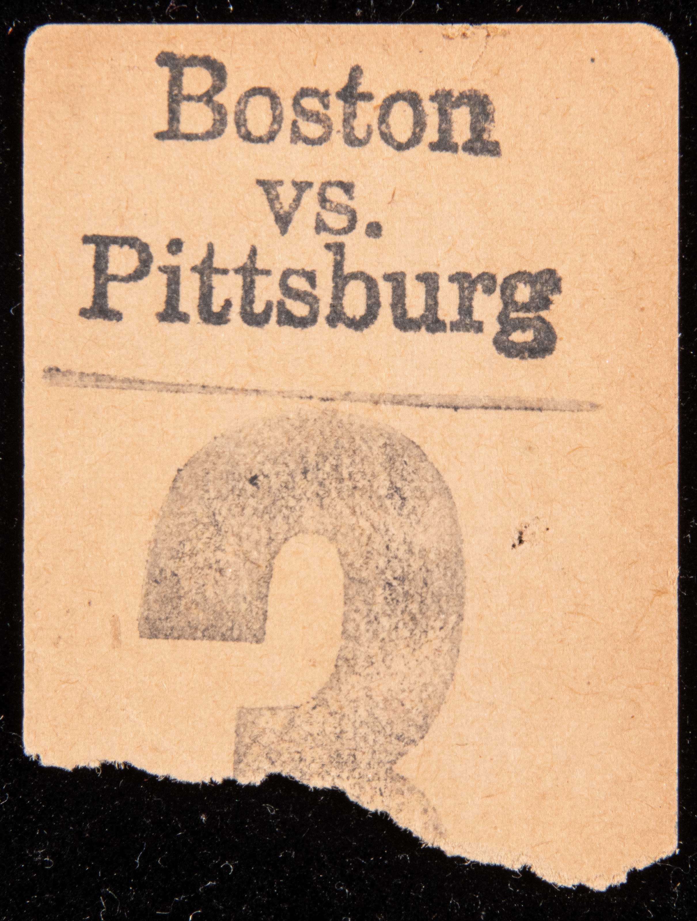 Extremely rare 1903 World Series Game Three ticket stub... | Barnebys