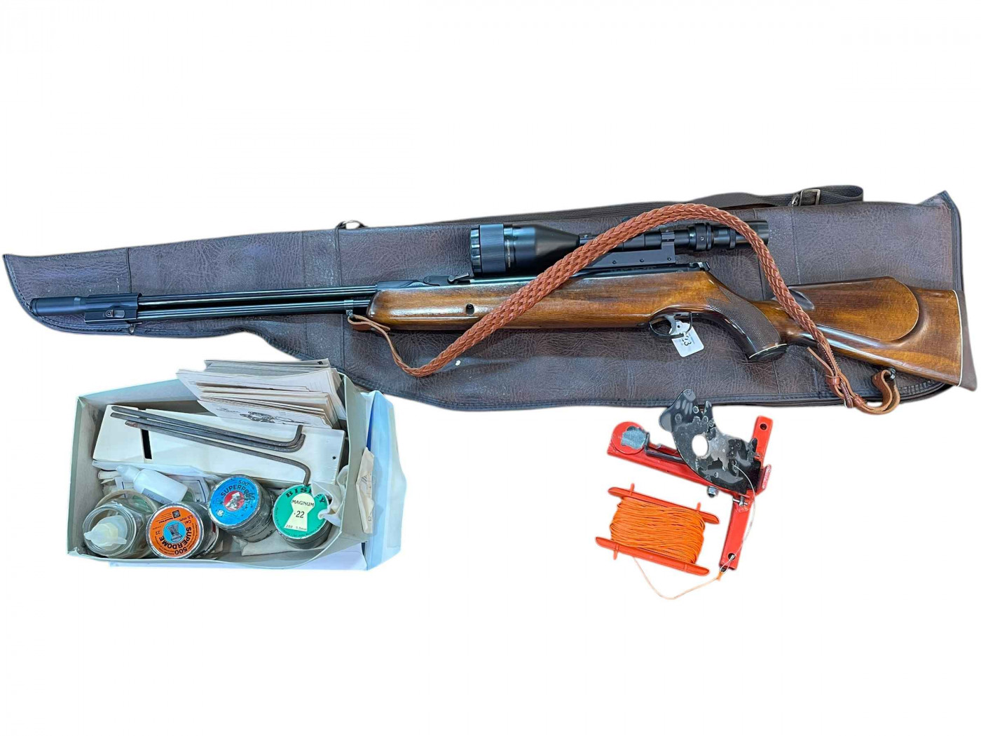 Webley & Scott Ltd .22 calibre air rifle with ASI super scope, pellets ...