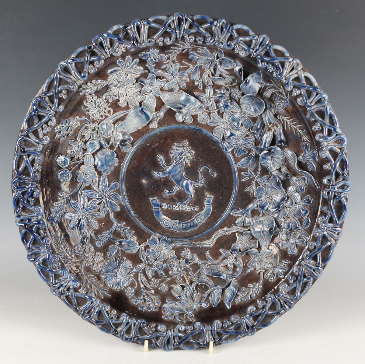 An Edward Bingham for Castle Hedingham historicist art pottery charger ...