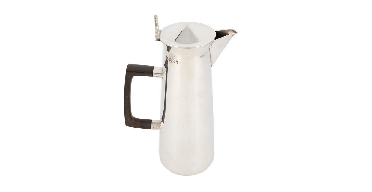 Designed by Eric Clements for Mappin and Webb, a modern silver coffee ...