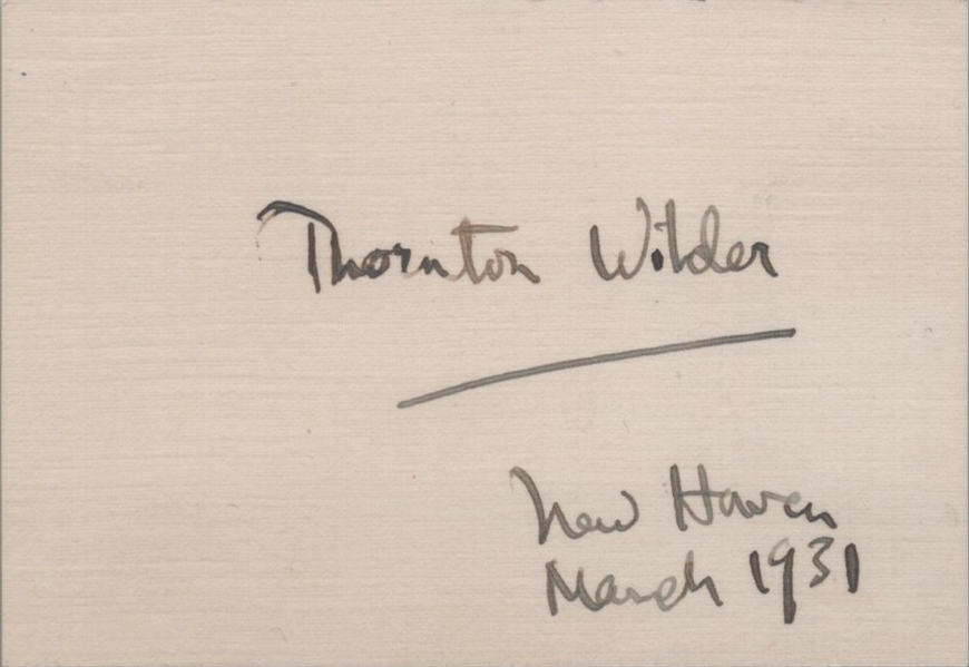American Authors Autograph Collection including Thornton Wilder, Oliver ...