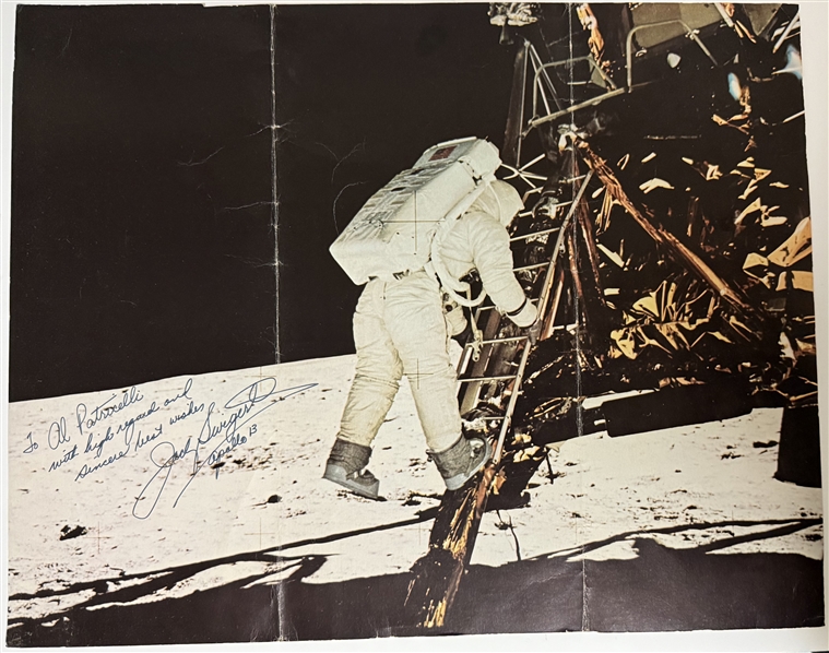 ASTRONAUT JACK SWIGERT 20"x16" SIGNED AND INSCRIBED APOLLO 13 MOON ...