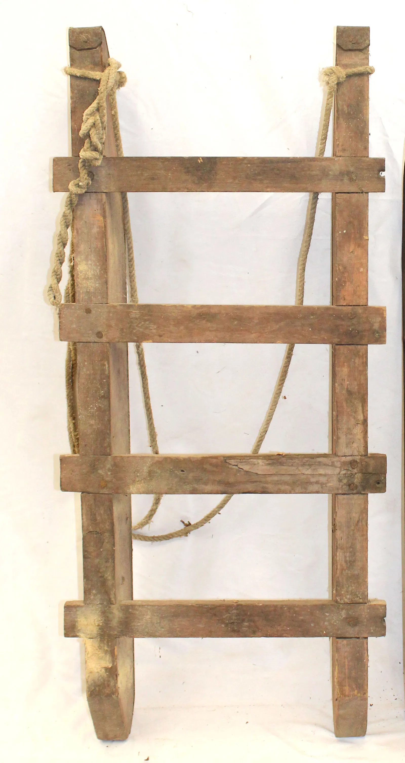 Antique primitive wooden sled - 6" tall x 39"x16" | Barnebys
