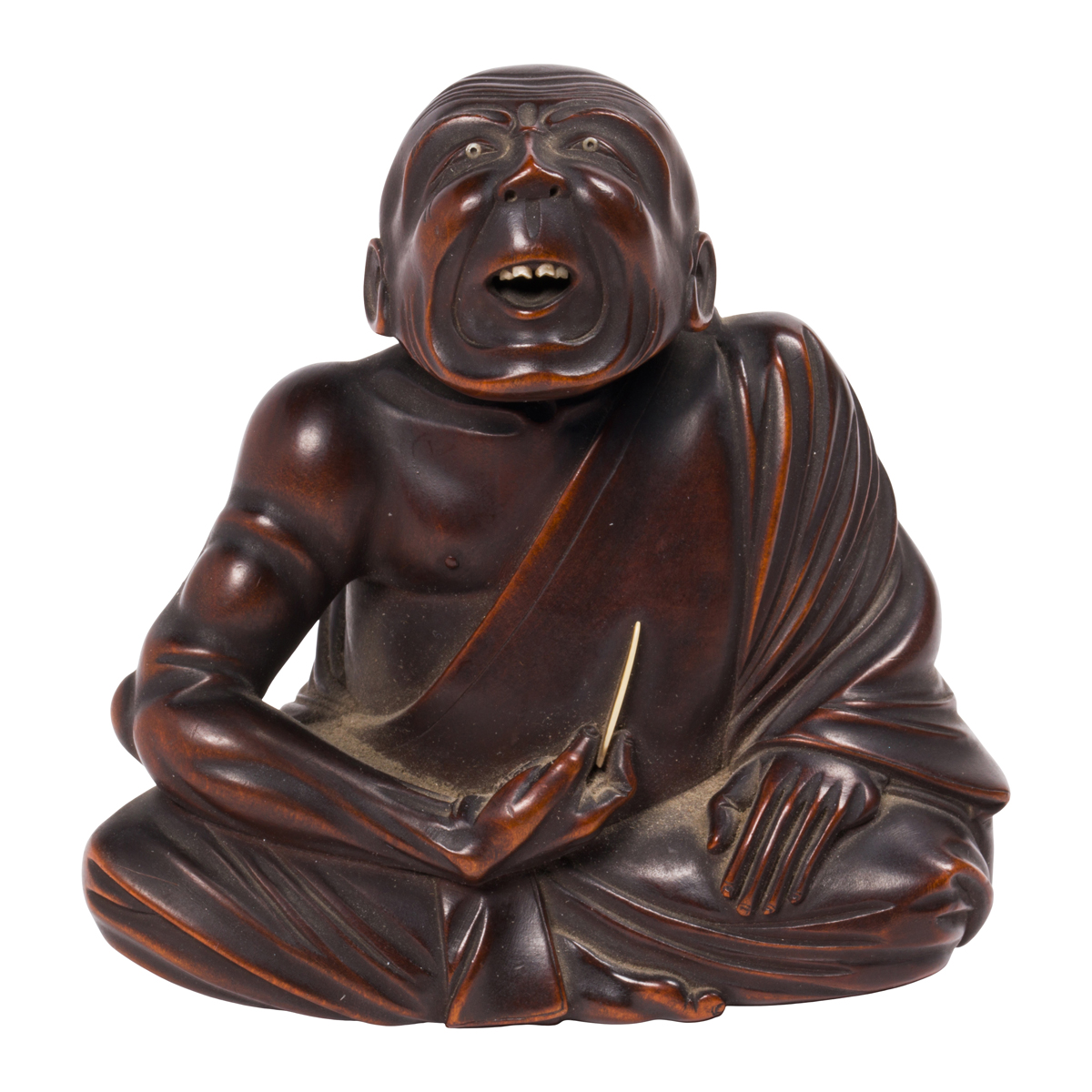 A boxwood netsuke of a professional sneezer | Barnebys