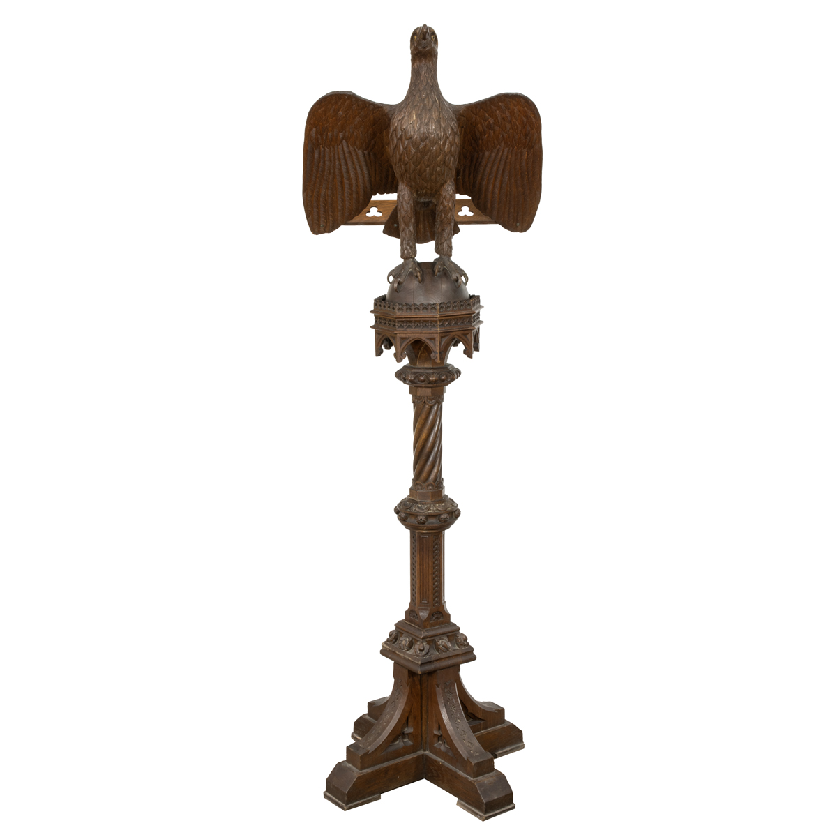 An American Victorian hand carved lectern by Thomas McLoughry | Barnebys
