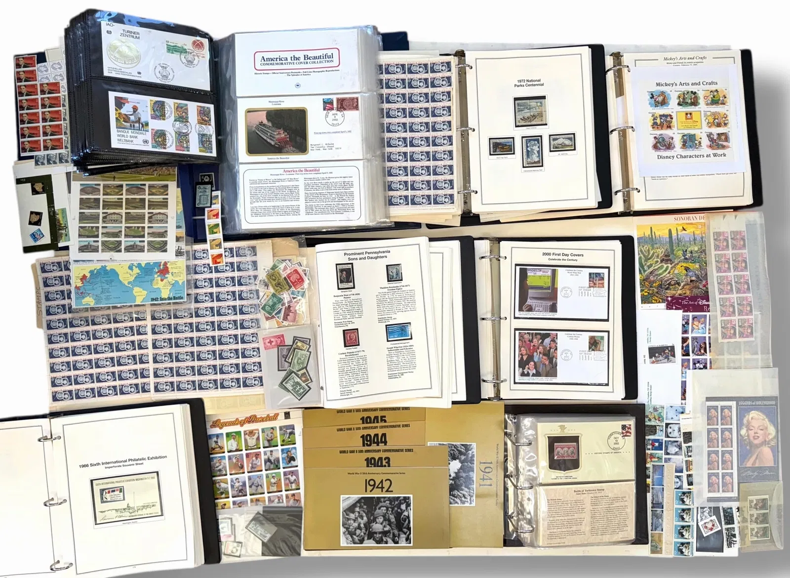 American Stamp Albums, Mint, Plate Blocks And Full Sheets (HUGE) | Barnebys