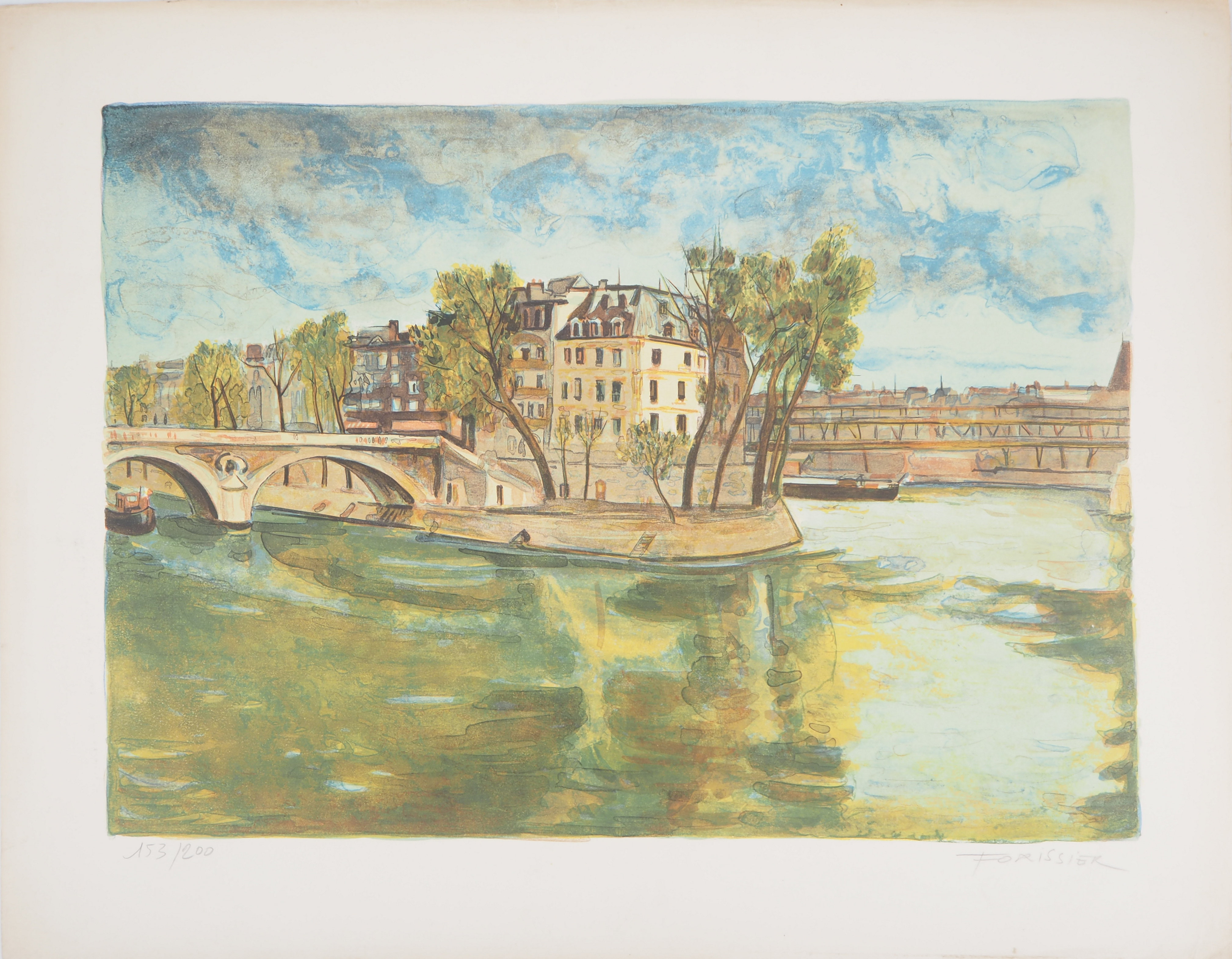 Roger FORISSIER: Vue de l’île Saint-Louis - Sérigraphie originale ...