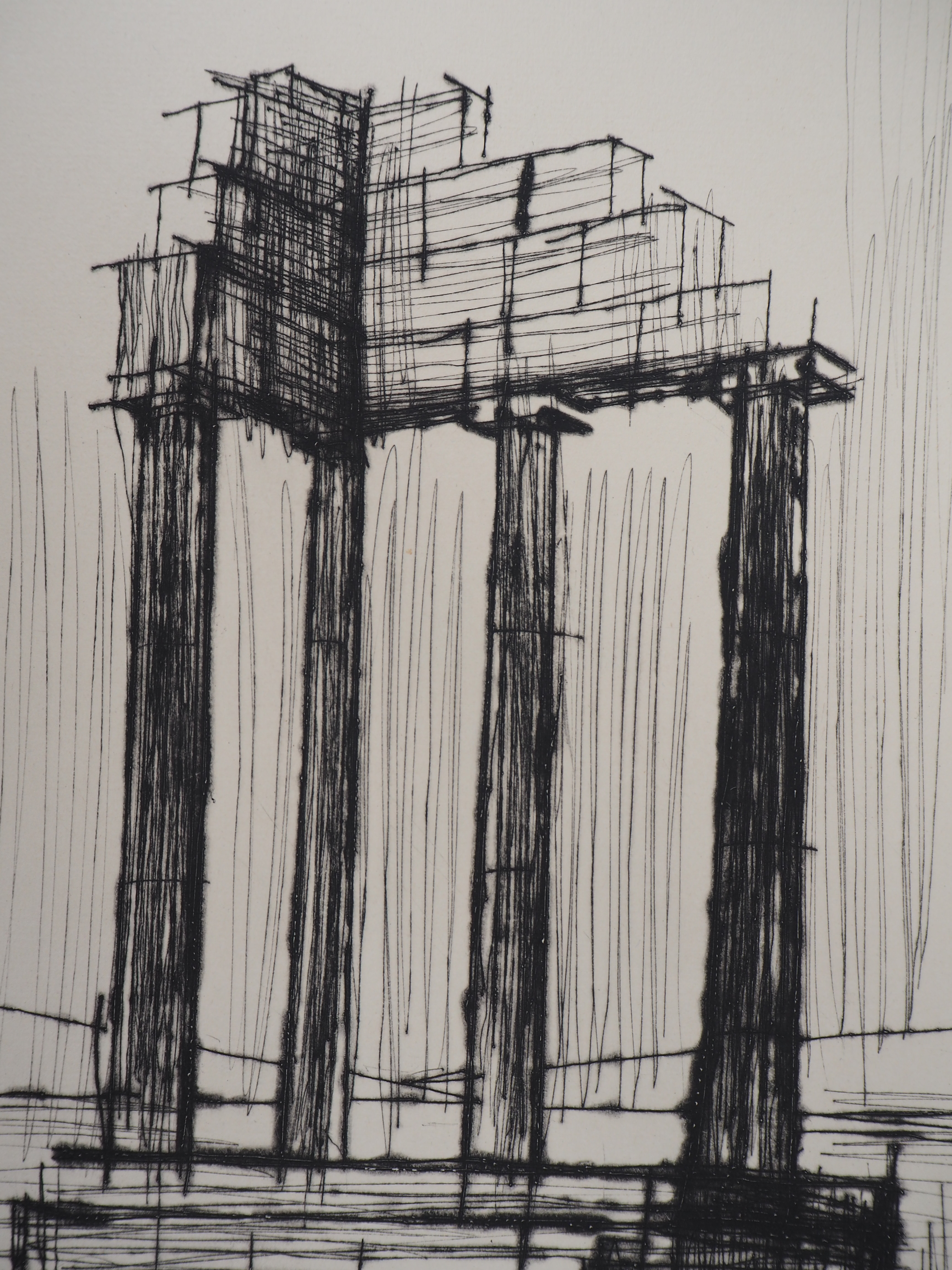 Bernard BUFFET - Temple en Ruine (Pompéi) - Gravure originale | Barnebys