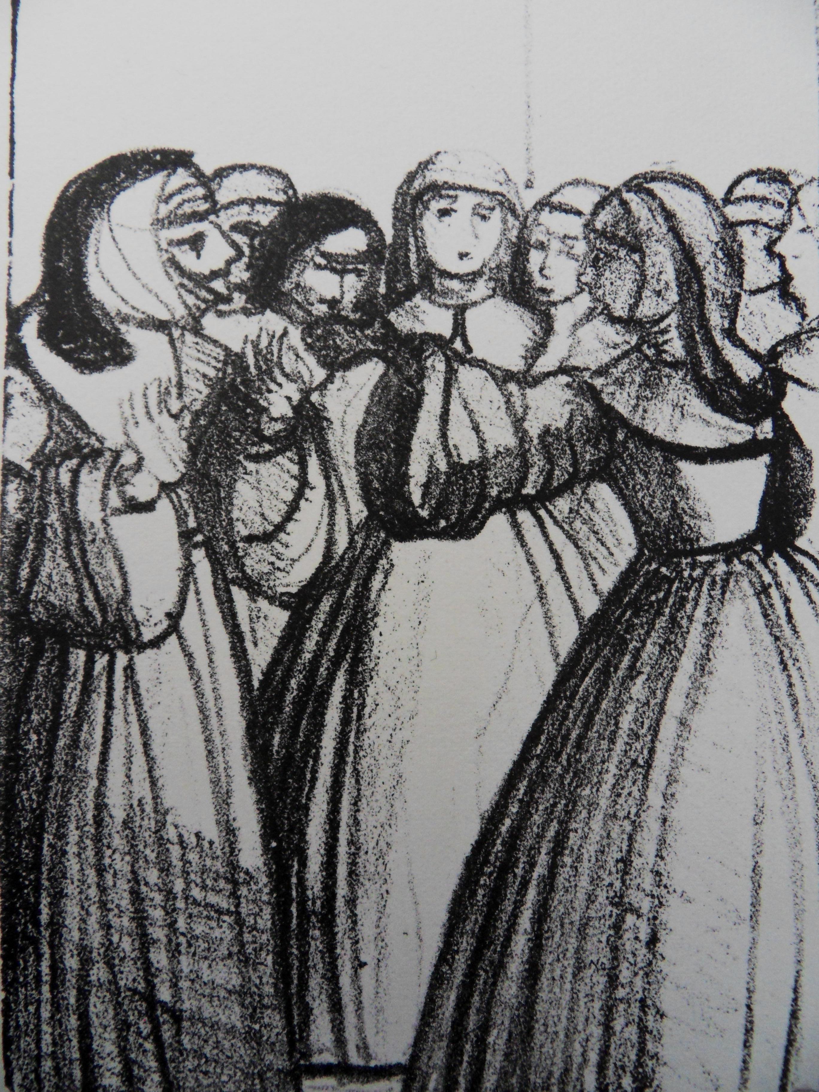 André DERAIN : Conversation entre religieuses - Lithographie originale ...
