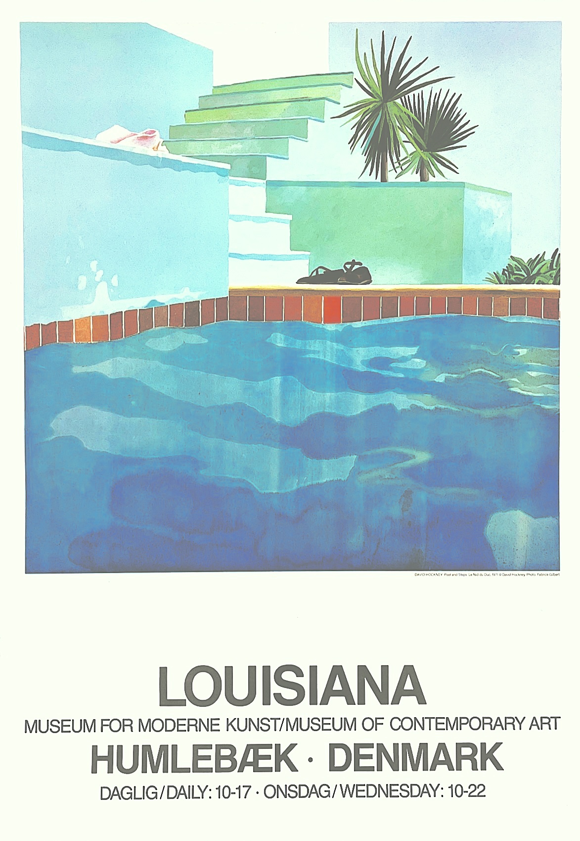 David Hockney - Vintage poster "Pool and steps" | Barnebys