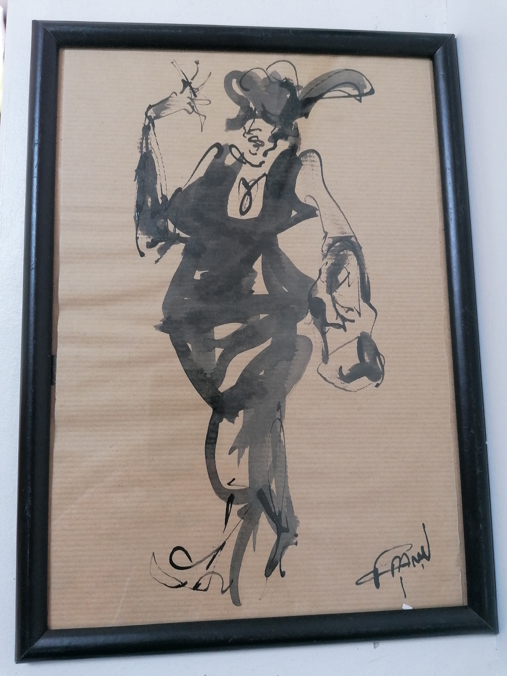 Antoine Faure (1975) - Femme extravagante, 2021 - Encre de Chine sur | Barnebys