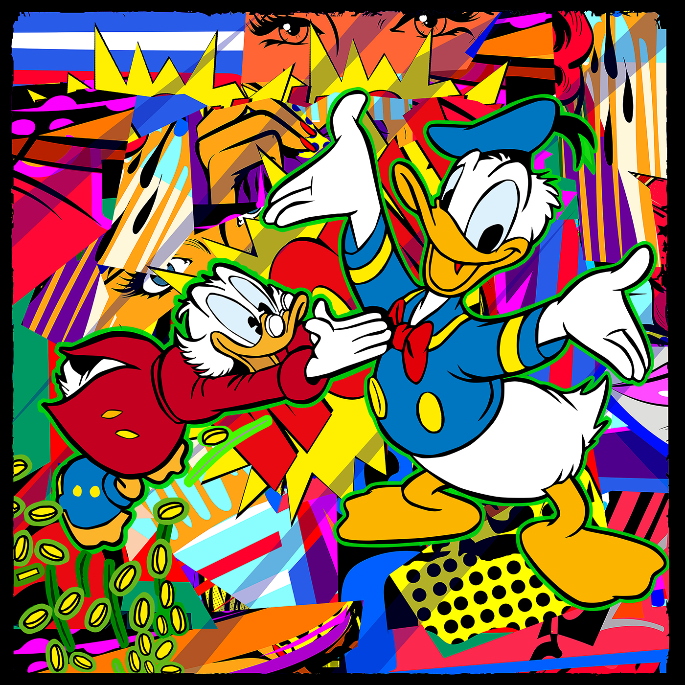 Agent X - Never Duck Family Fortune - Digigraphie signée | Barnebys