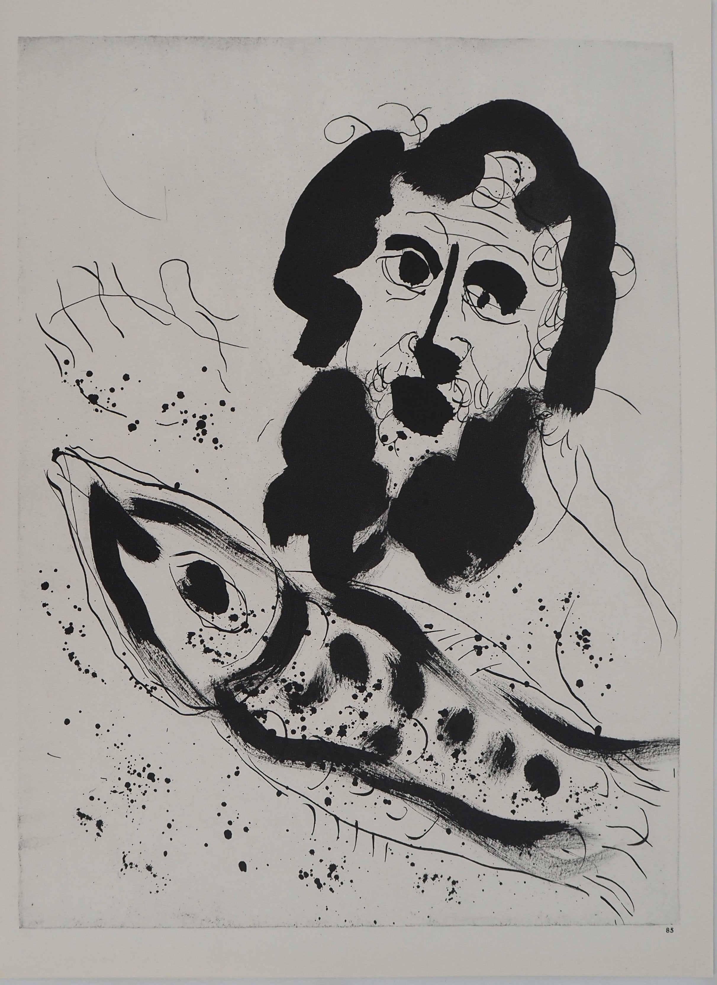 Marc CHAGALL : La Bible, Jonas et le poisson, Héliogravure | Barnebys