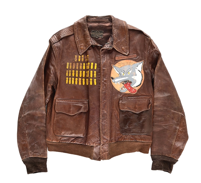 US WWII 551ST BOMB SQUADRON A-2 FLIGHT JACKET. | Barnebys