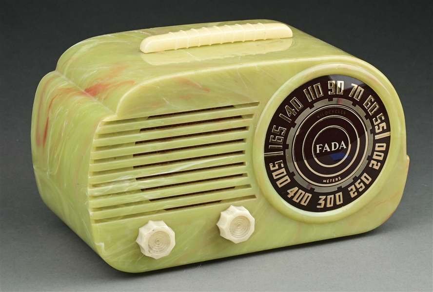FADA MODEL 845 RADIO IN MARBLEIZED GREEN | Barnebys