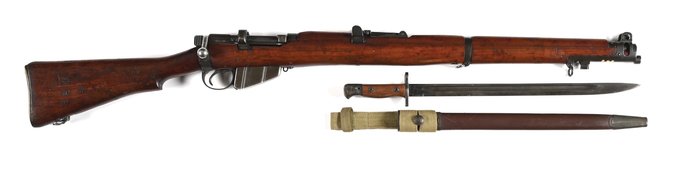 (C) WWI LITHGOW SHTLE III BOLT ACTION RIFLE WITH BAYONET. | Barnebys
