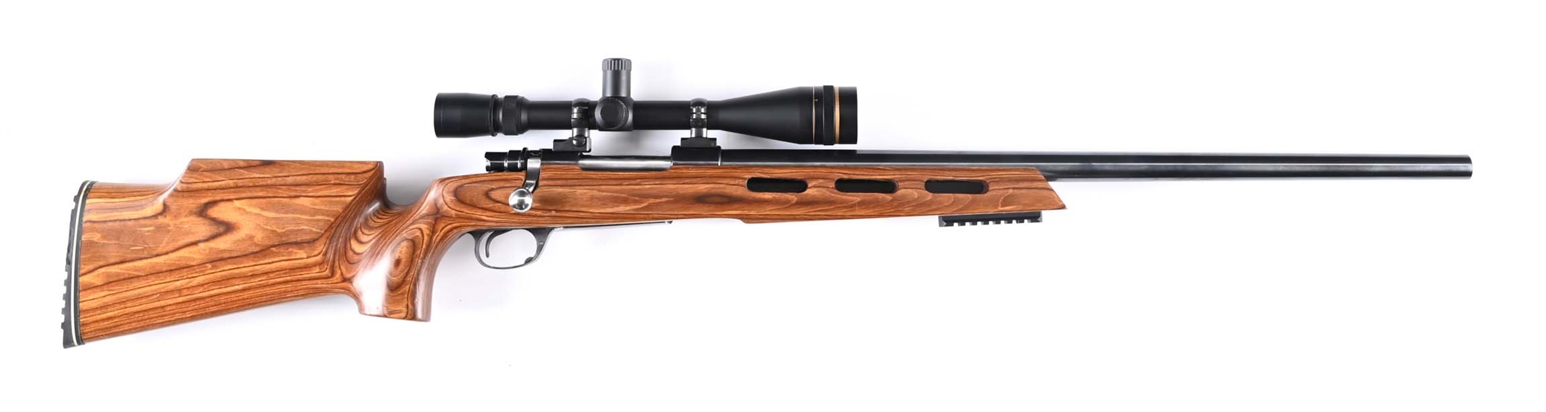 (C) CUSTOM MAUSER ACTIONED HEAVY BENCH REST BOLT ACTION RIFLE. | Barnebys