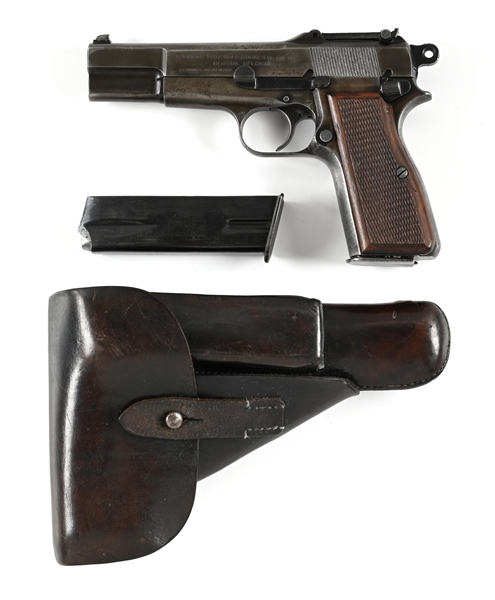 (C) WWII GERMAN FN HI POWER SEMI-AUTOMATIC PISTOL WITH HOLSTER. | Barnebys
